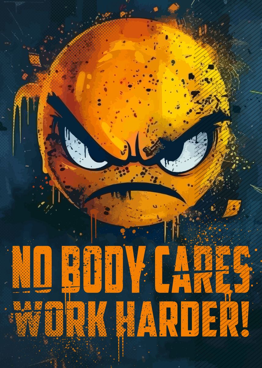 'work harder' Poster, picture, metal print, paint by asri majid | Displate