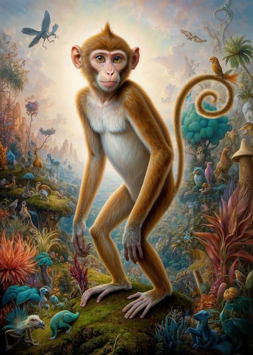 'Magical Monkey Safari' Poster, picture, metal print, paint by Mudge ...