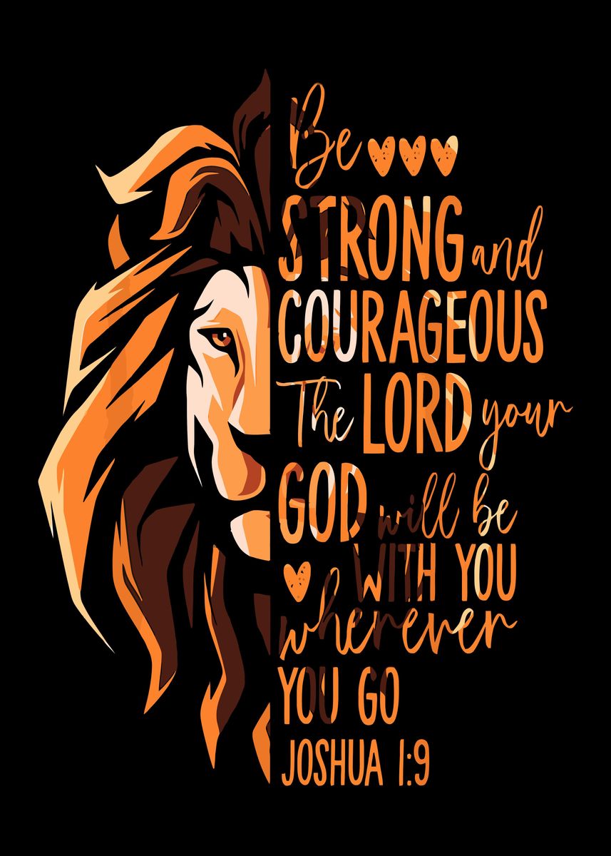 'Jesus be strong lion' Poster, picture, metal print, paint by Obie ...