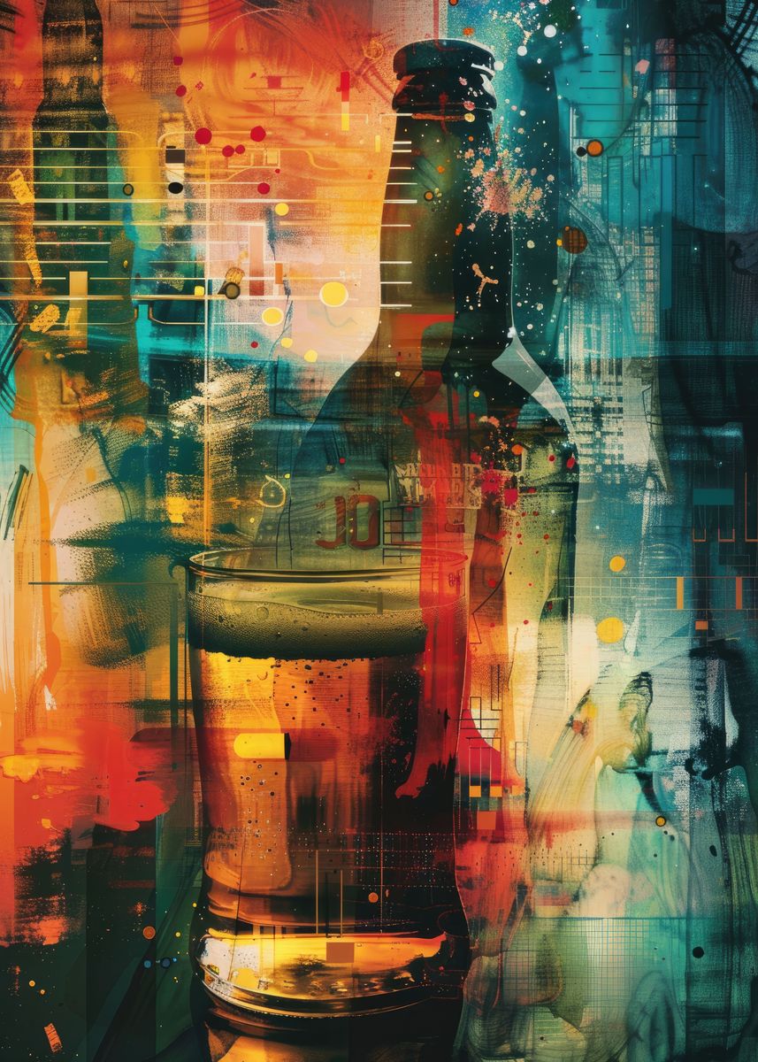 'Abstract Brew' Poster, picture, metal print, paint by Mezma and ...