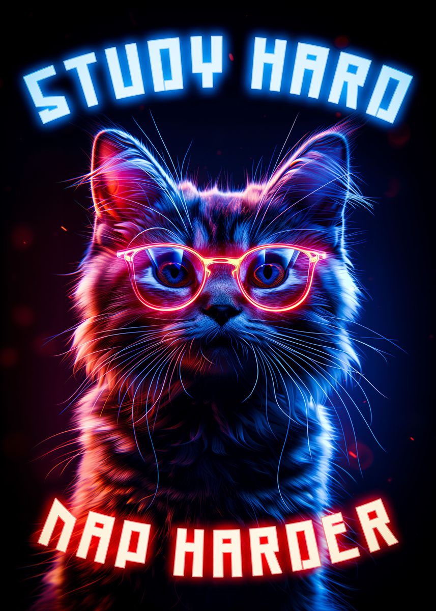 'Cat Study And Nap' Poster, picture, metal print, paint by ...