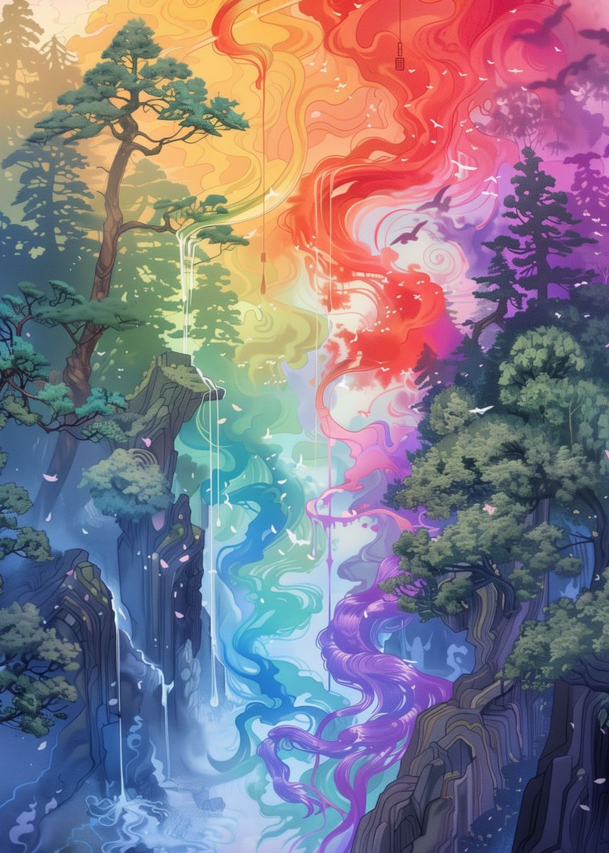 'Colorful Rainbow' Poster, picture, metal print, paint by David Variant ...