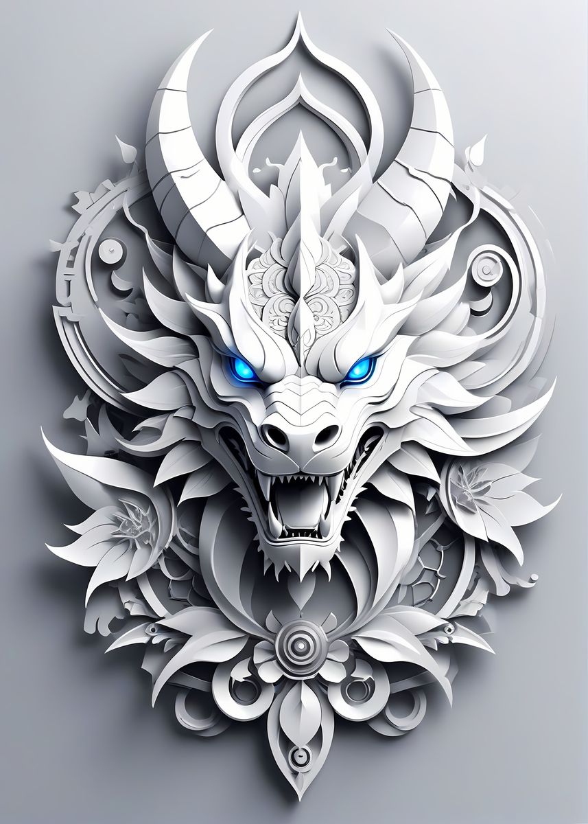 'Dragon Bionic Eyes' Poster, picture, metal print, paint by Ruins ...