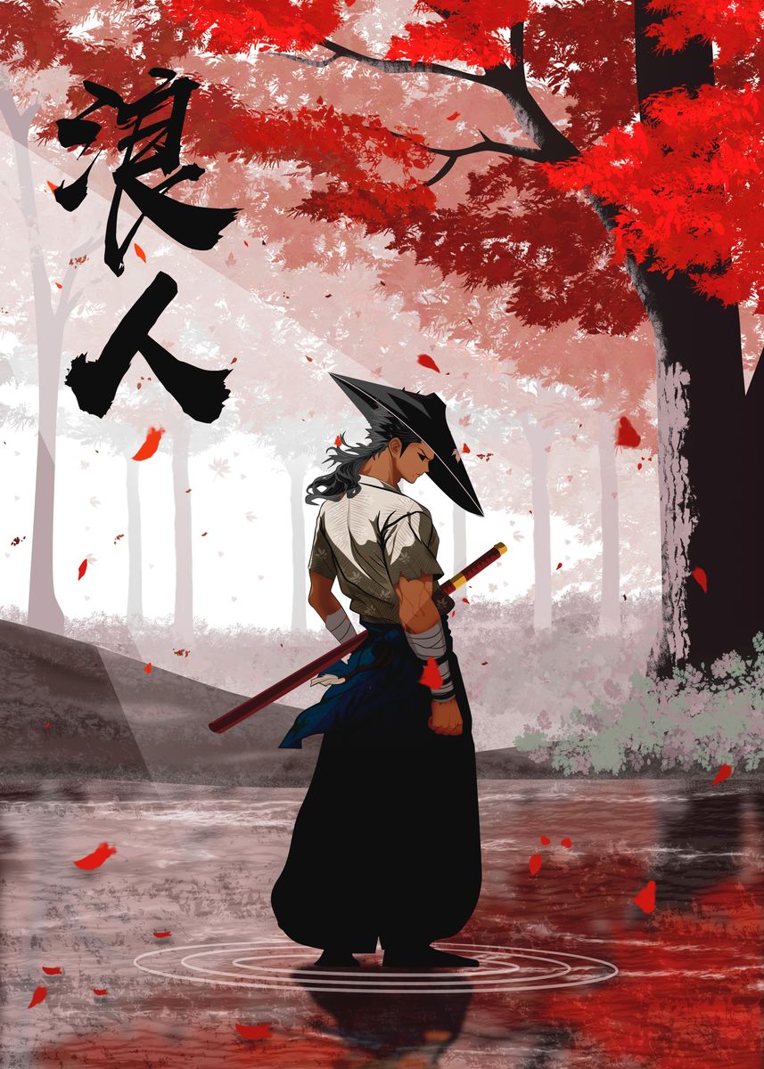 'The lone ronin' Poster, picture, metal print, paint by geeks holic ...