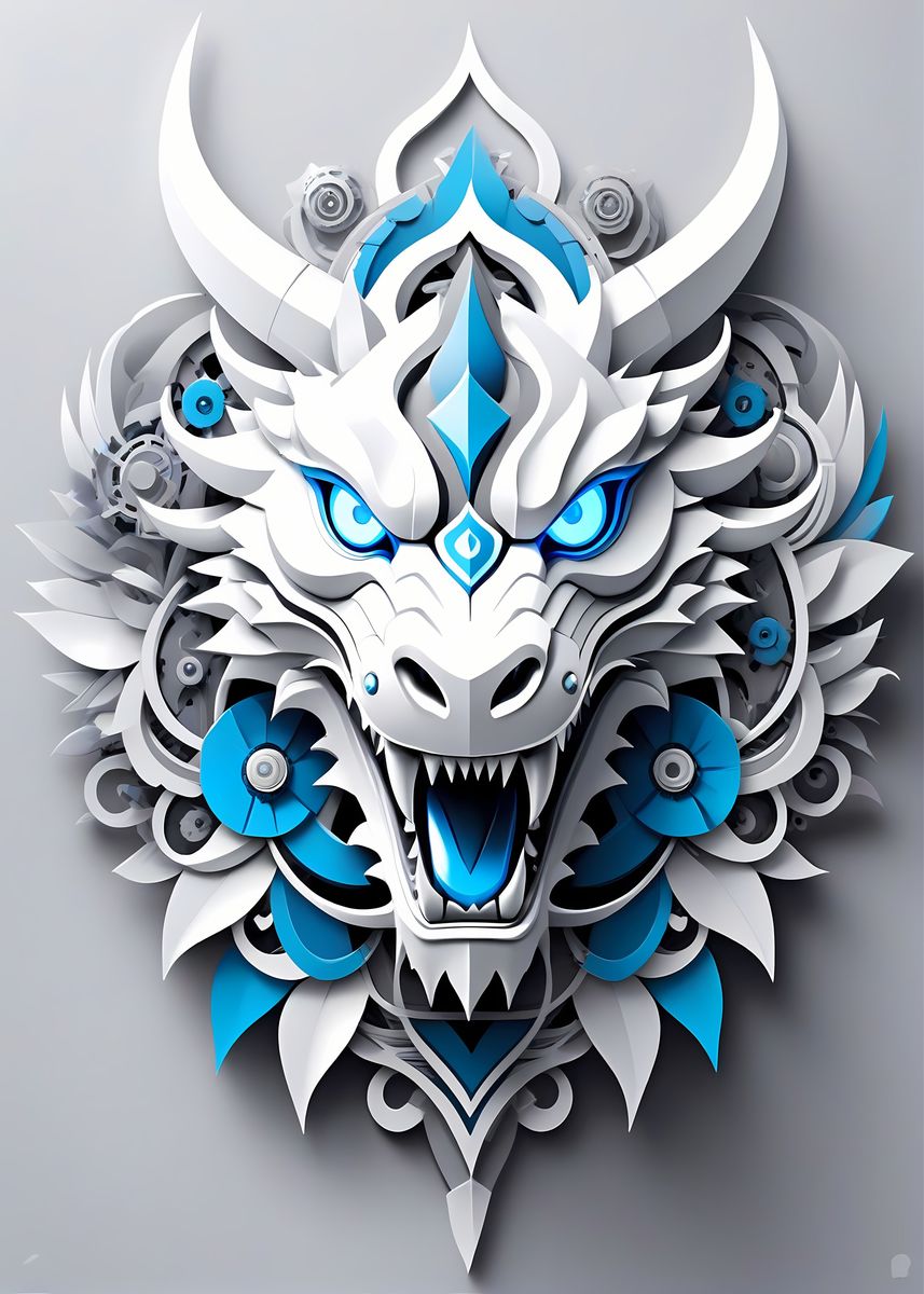 'Dragon Bionic Eyes' Poster, picture, metal print, paint by Ruins ...