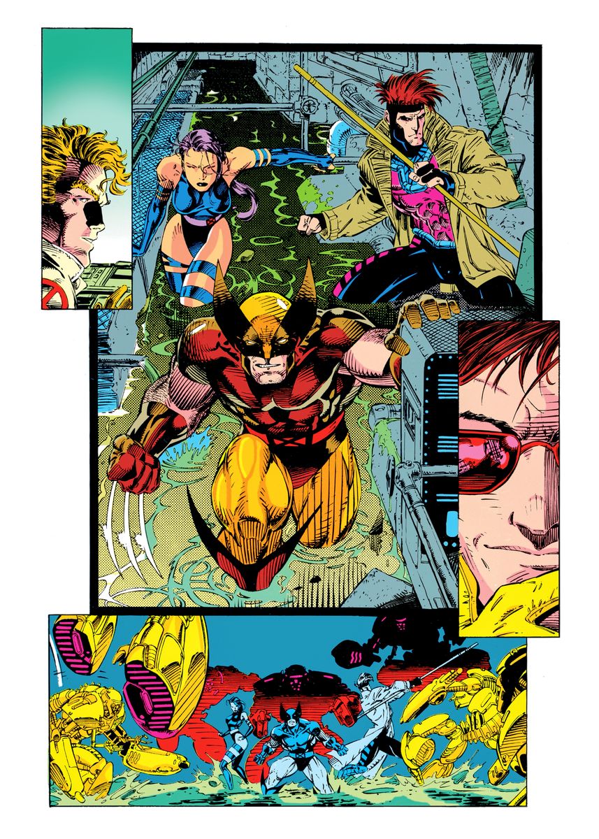 'Wolverine Gambit Panels' Poster, picture, metal print, paint by Marvel ...