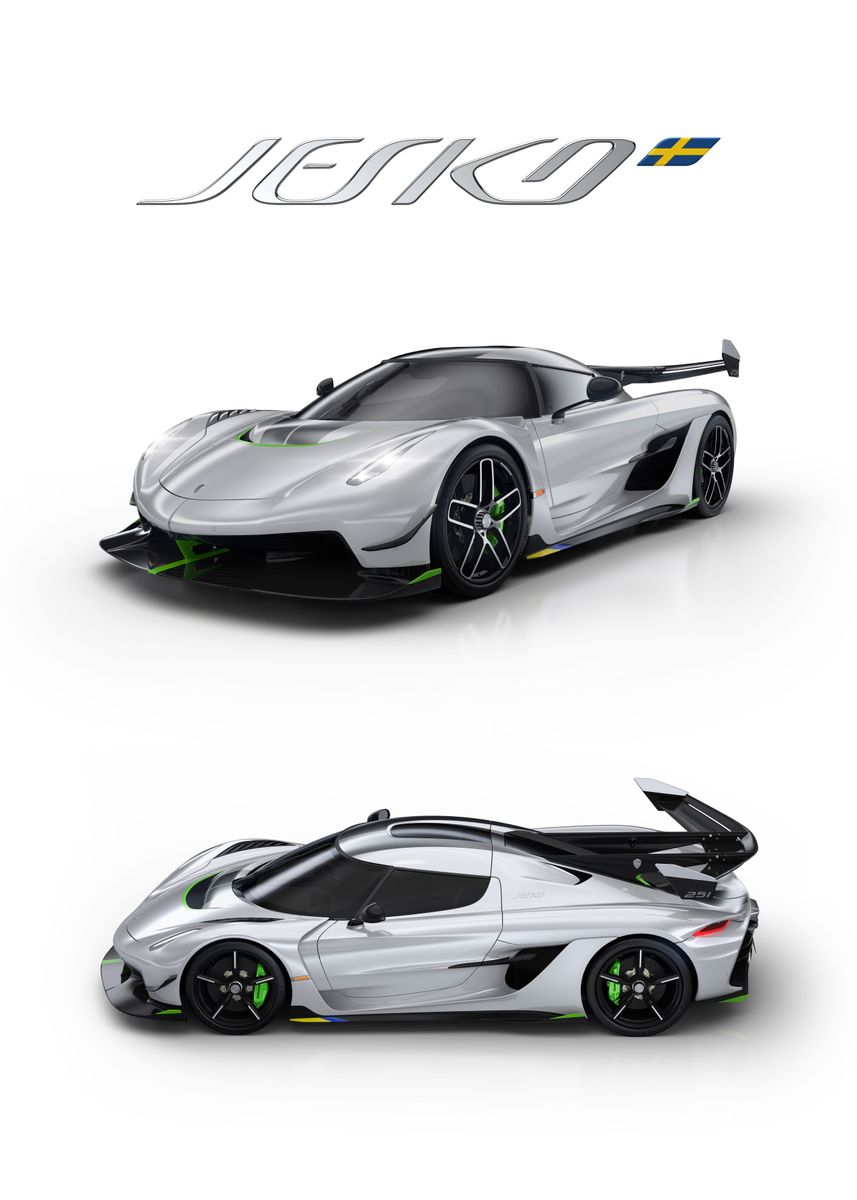 'Koenigsegg Jesko Attack' Poster, picture, metal print, paint by ...