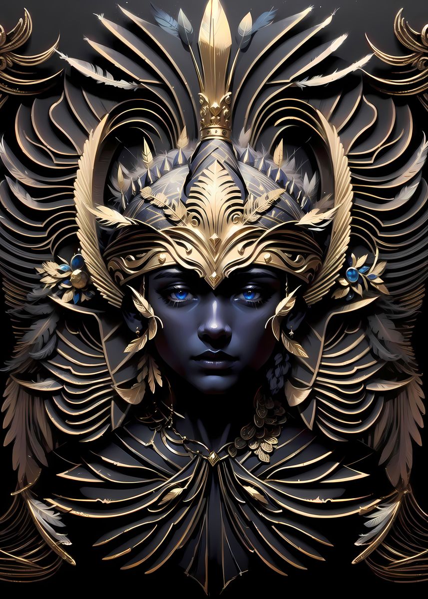 'Golden Plume Majesty' Poster, picture, metal print, paint by Luong ...