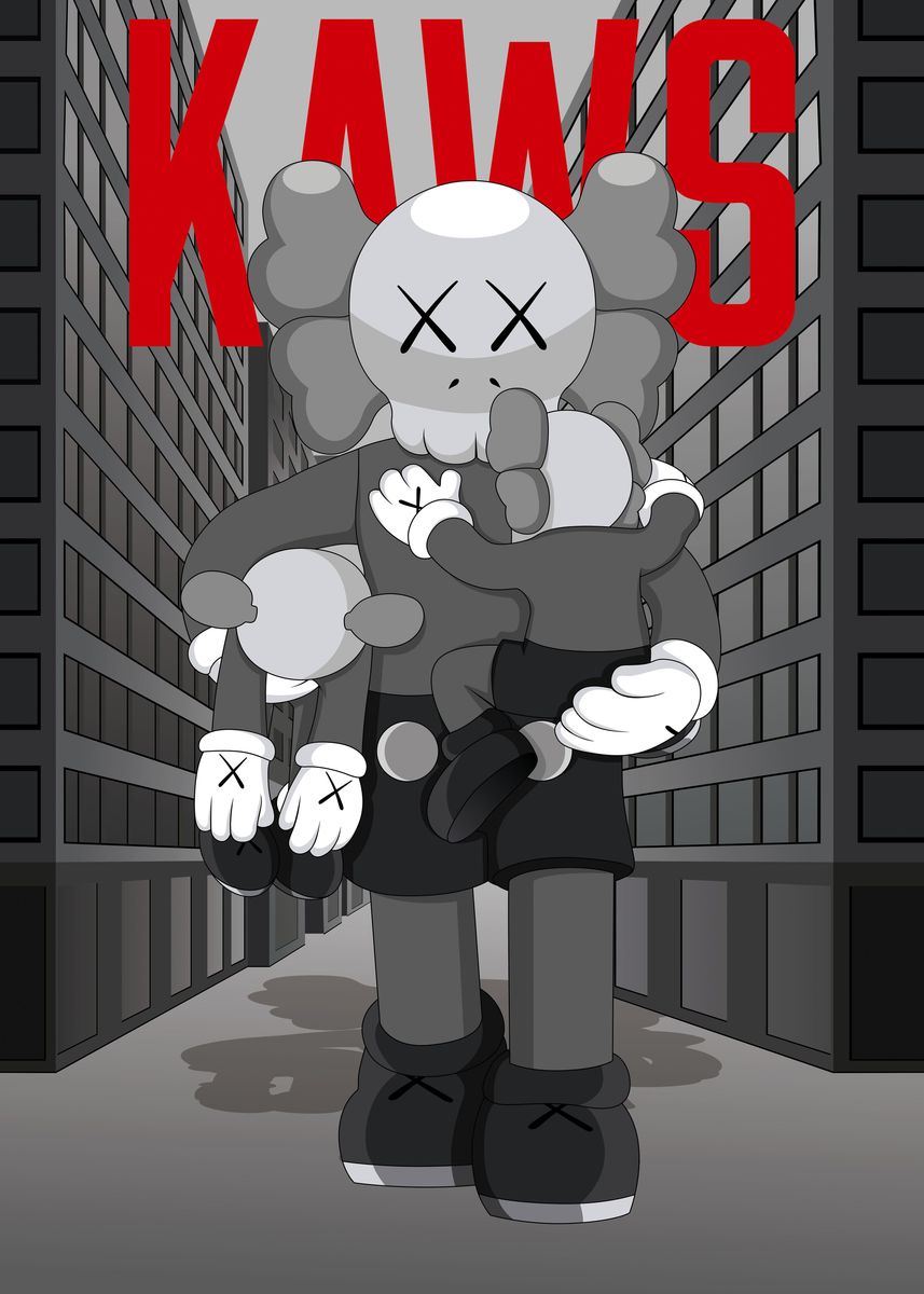'Kaws' Poster, picture, metal print, paint by george | Displate