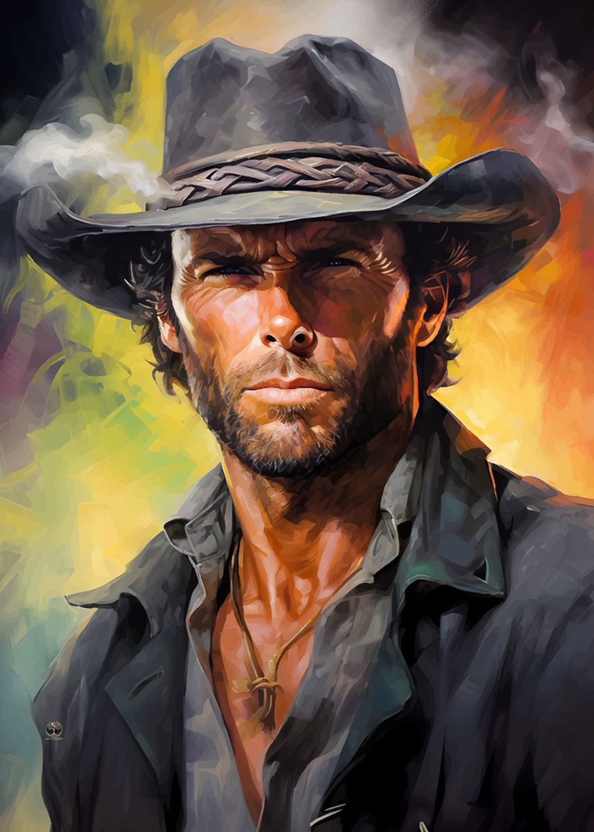 'clint cowboy' Poster, picture, metal print, paint by Aksara voltdemom ...