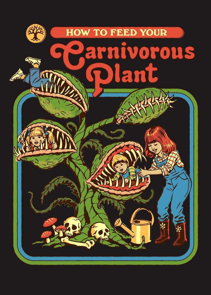 'Carnivorous Plant' Poster, picture, metal print, paint by Steven Rhodes | Displate