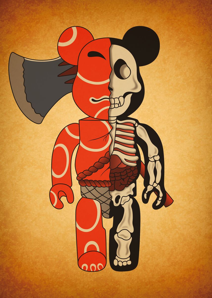 'Bearbrick' Poster, picture, metal print, paint by Don Hajun | Displate