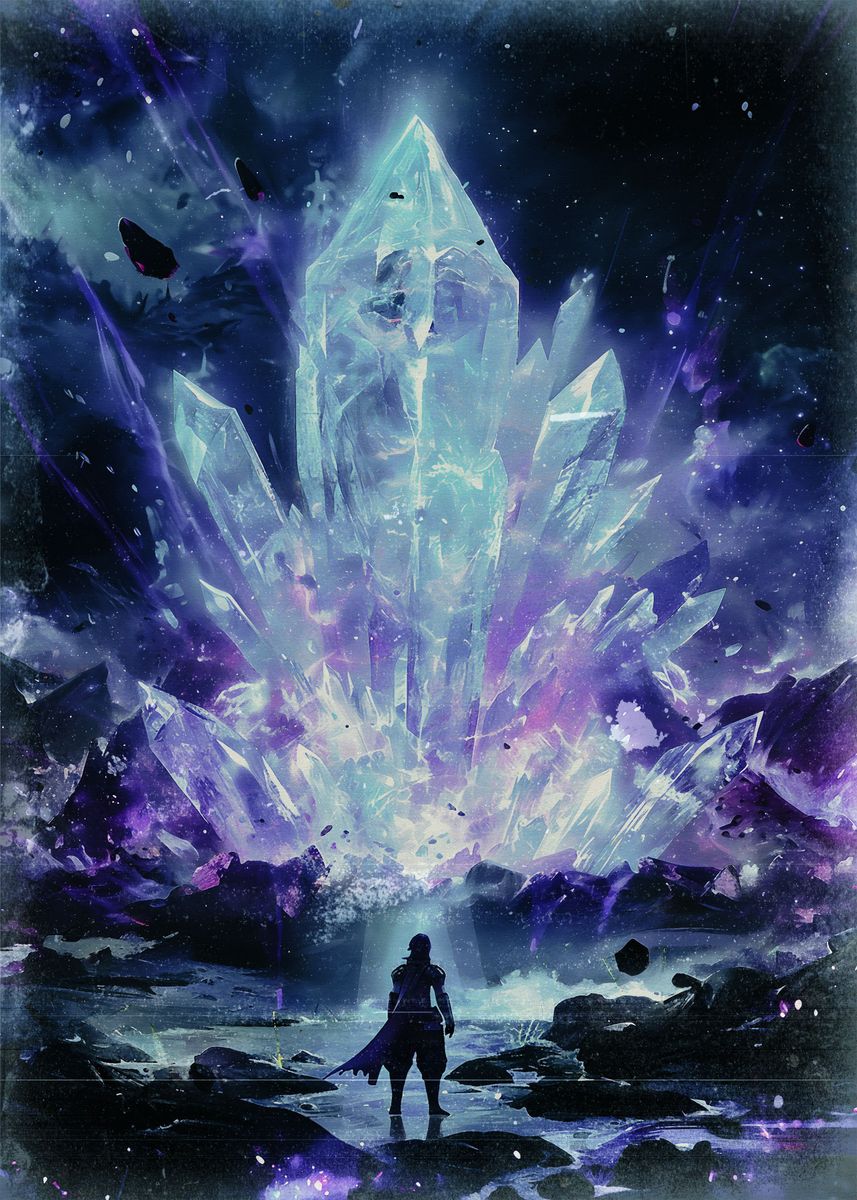 'Ethereal Crystal Realm' Poster, picture, metal print, paint by Jamie ...