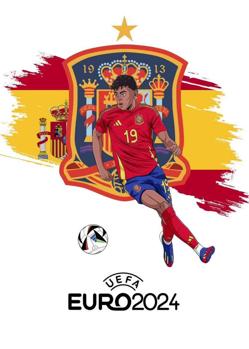 'Lamine Yamal' Poster, picture, metal print, paint by manga world ...