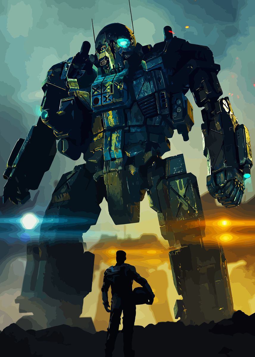 'Mechwarrior' Poster, picture, metal print, paint by Stu Pidroid | Displate