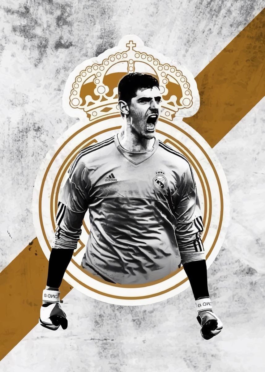 'Thibaut Courtois' Poster, picture, metal print, paint by Zeds | Displate