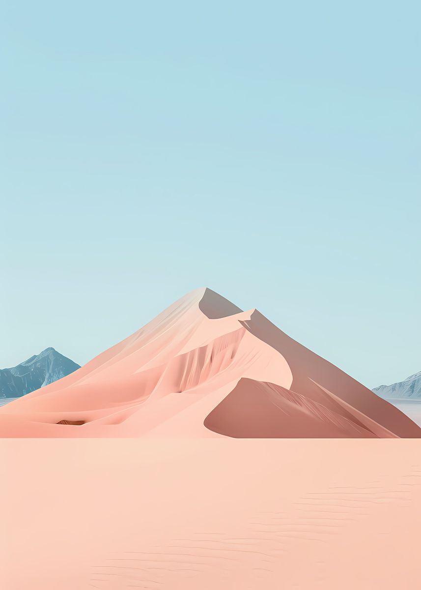 'Pastel Desert Dunescape' Poster, picture, metal print, paint by Maries ...