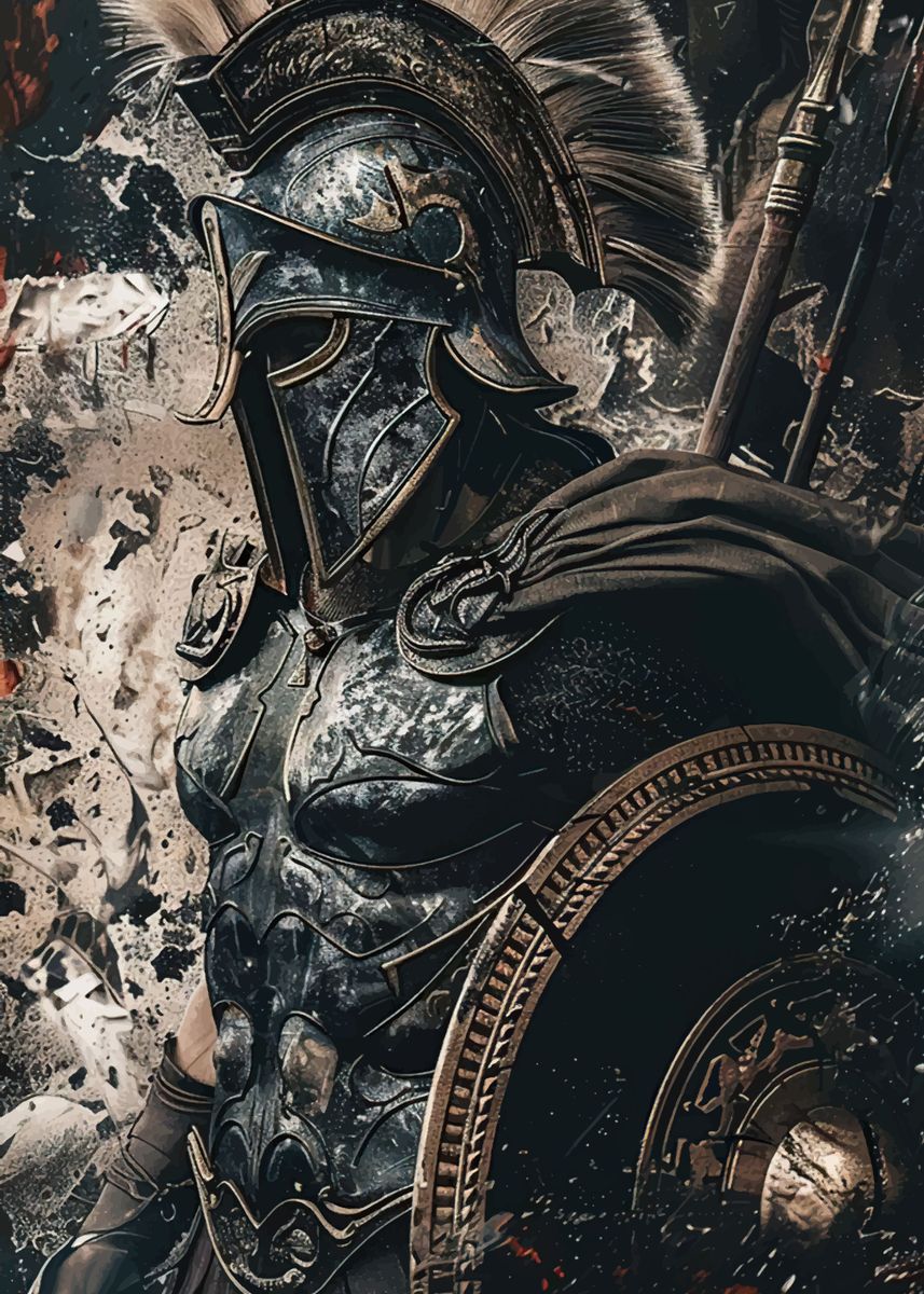 'black warrior armor' Poster, picture, metal print, paint by Aksara ...