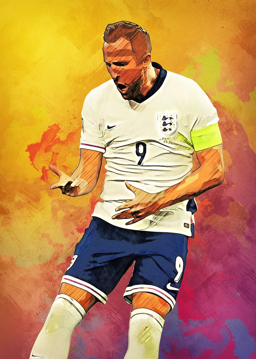 'Harry Kane Concept' Poster, picture, metal print, paint by ...