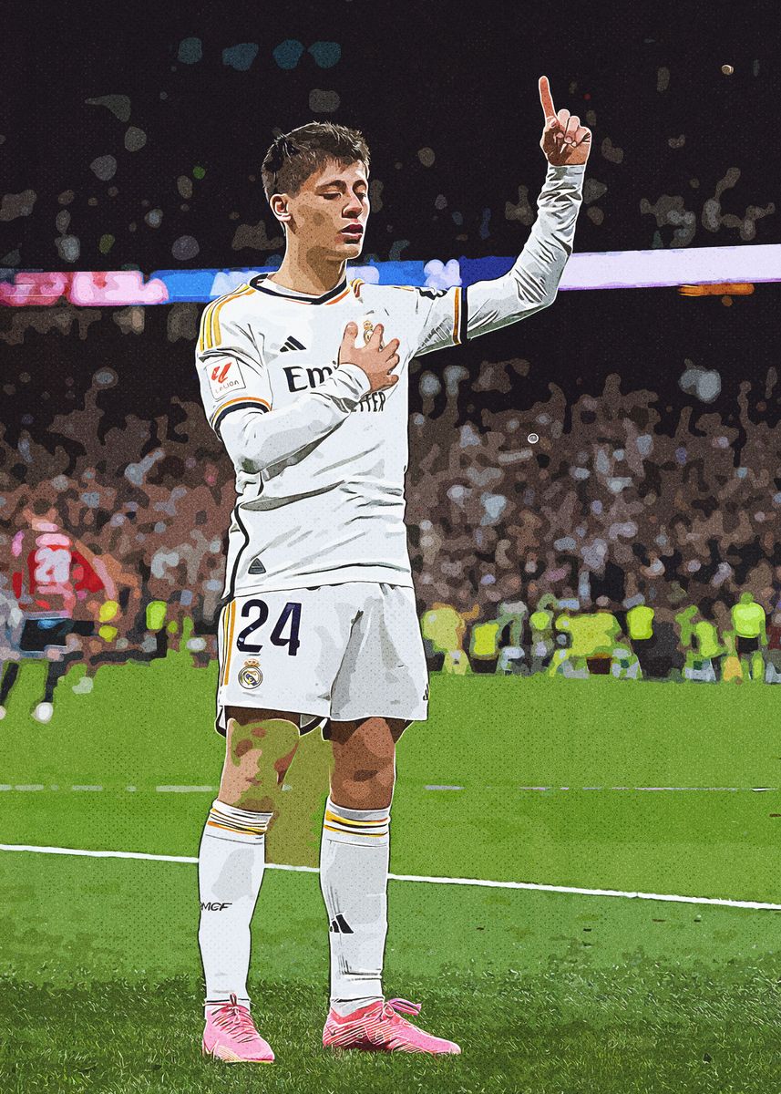 'Arda Guler Real Madrid ' Poster, picture, metal print, paint by Benny ...