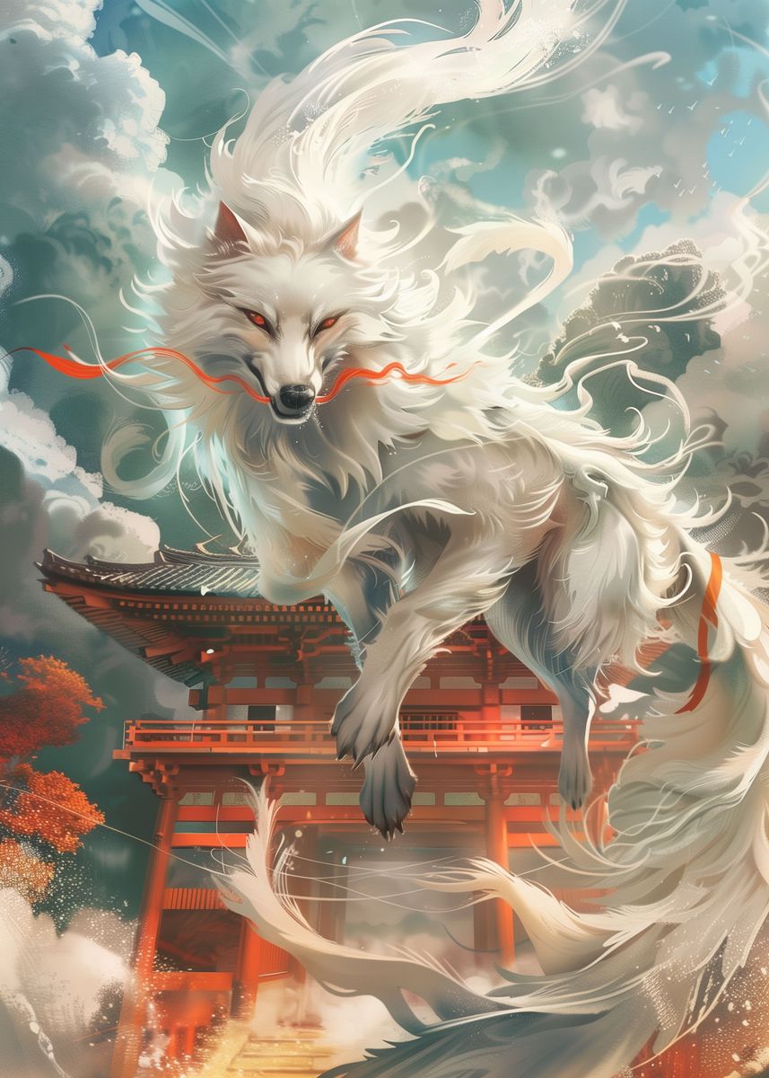 'White Fox' Poster, picture, metal print, paint by Philiphs Scolary ...