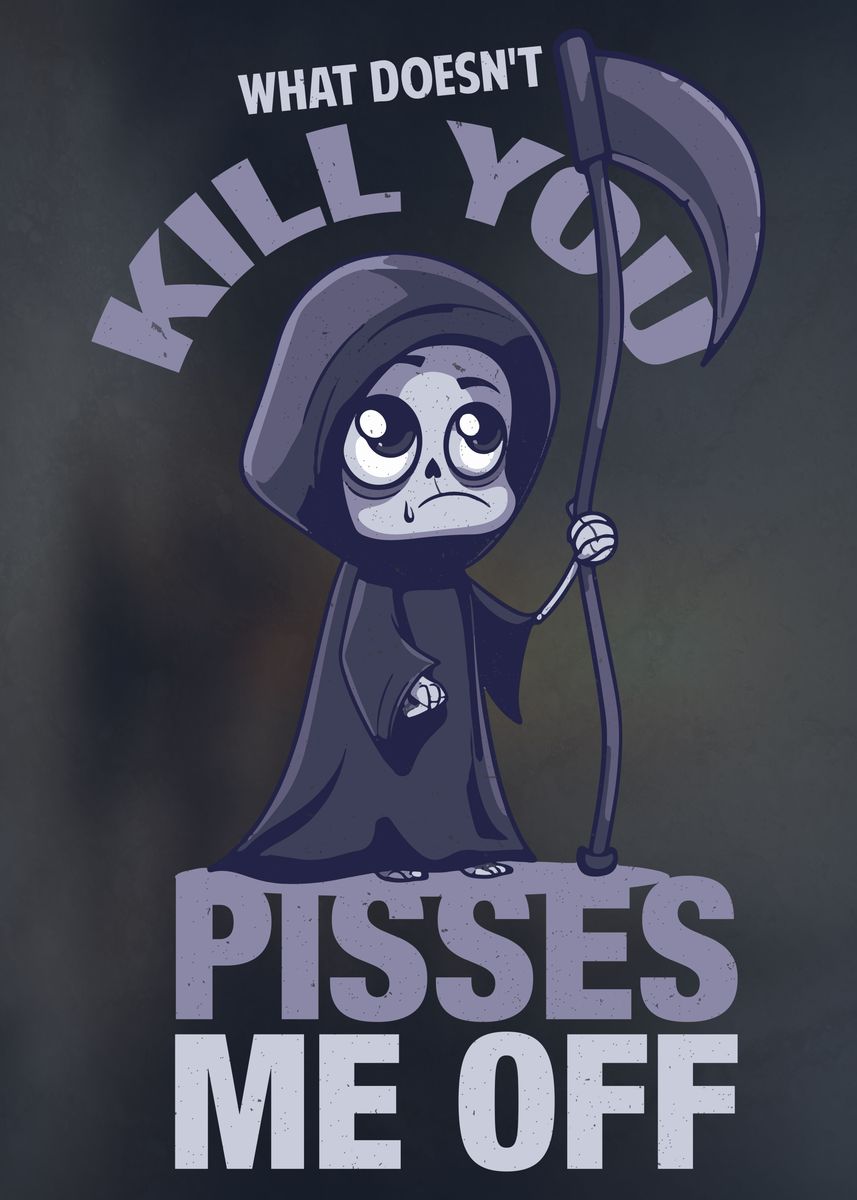 'Sad Grim Reaper' Poster, picture, metal print, paint by 21 MXM | Displate