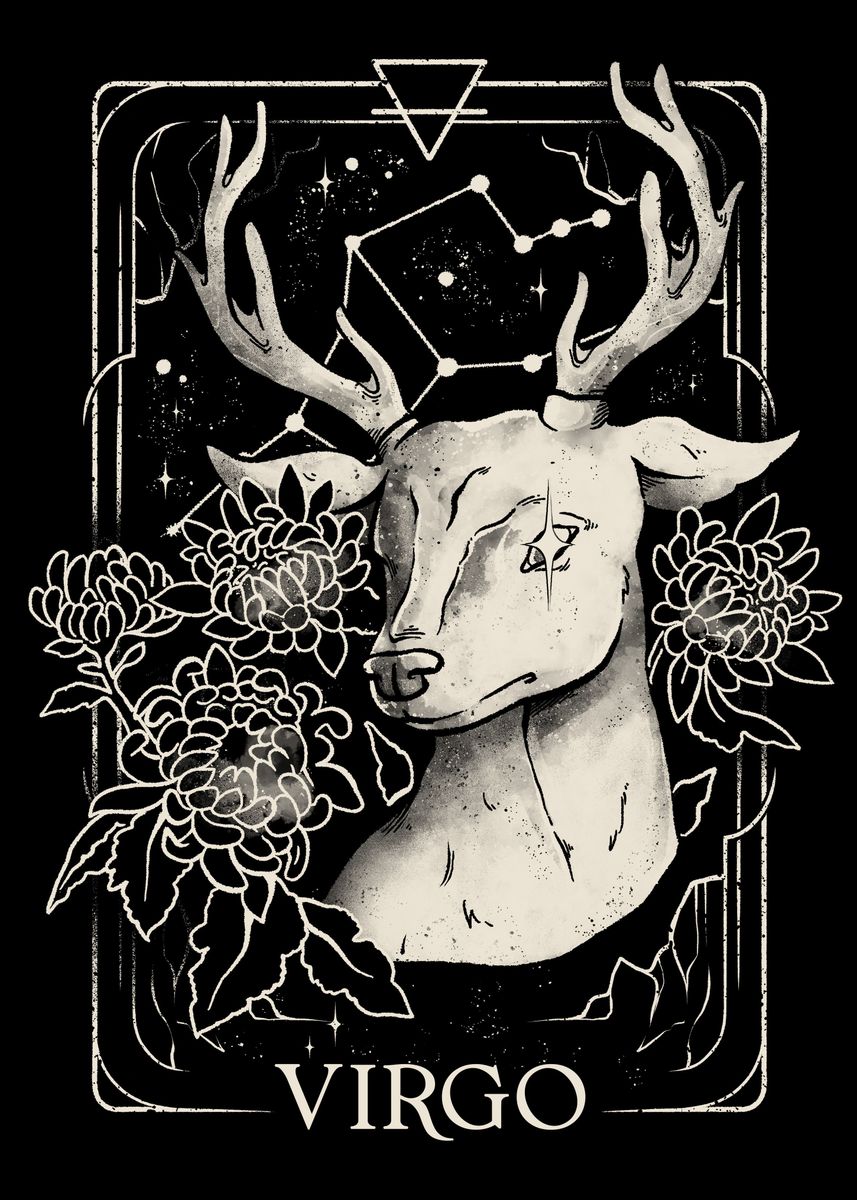 'Virgo Card ' Poster, picture, metal print, paint by Eduardo Ely | Displate