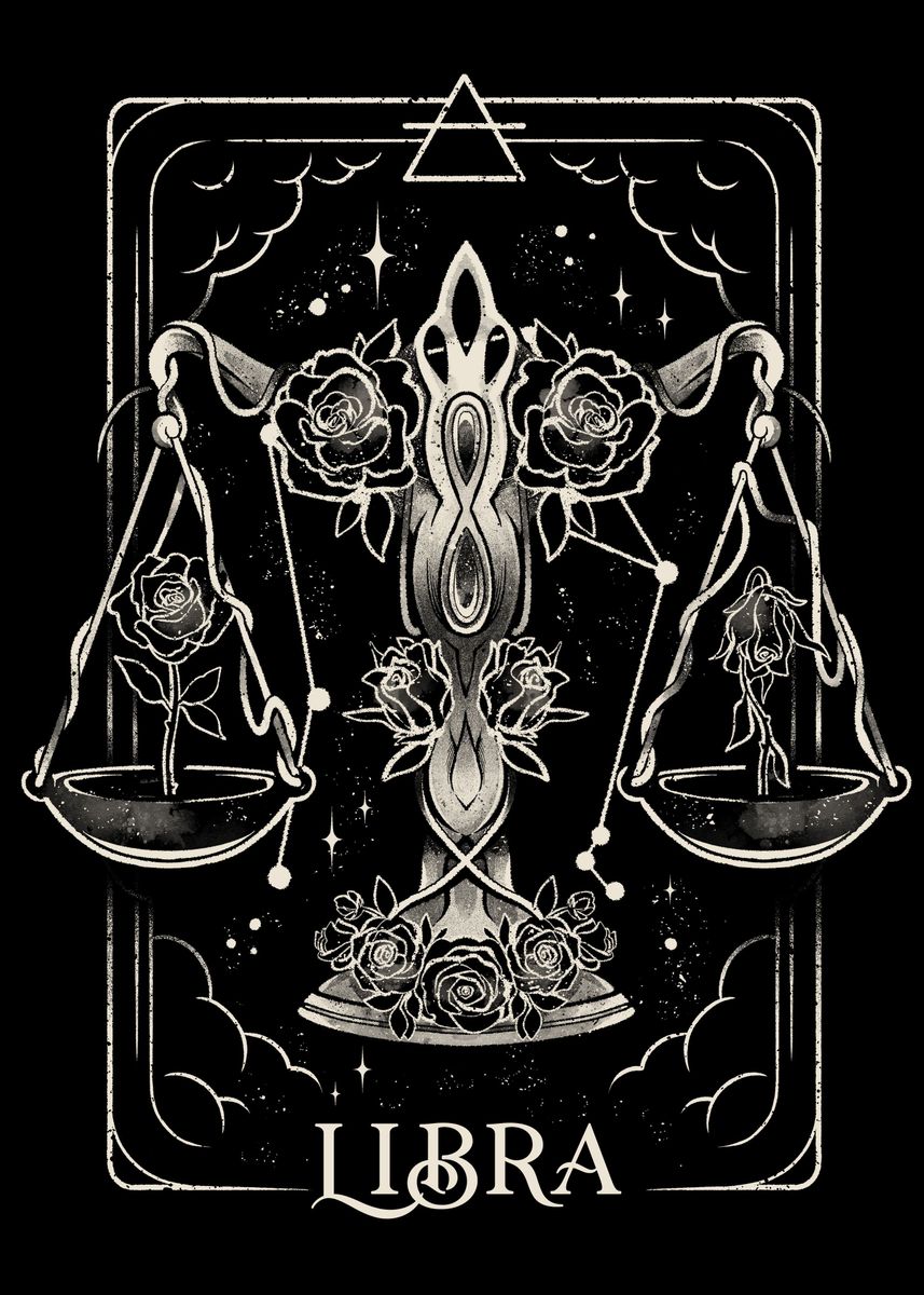 'Libra Card' Poster, picture, metal print, paint by Eduardo Ely | Displate