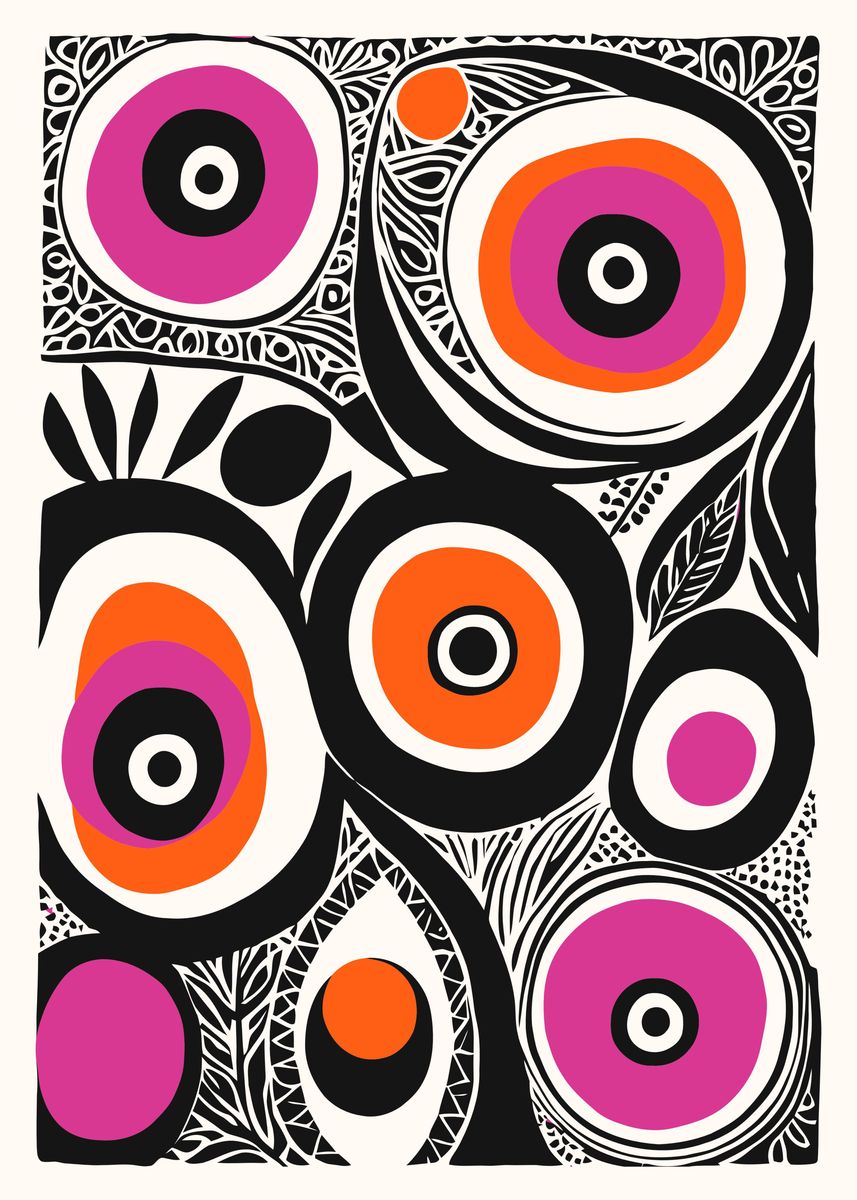 'Retro Pop Art eyes' Poster, picture, metal print, paint by HyggeStudio ...