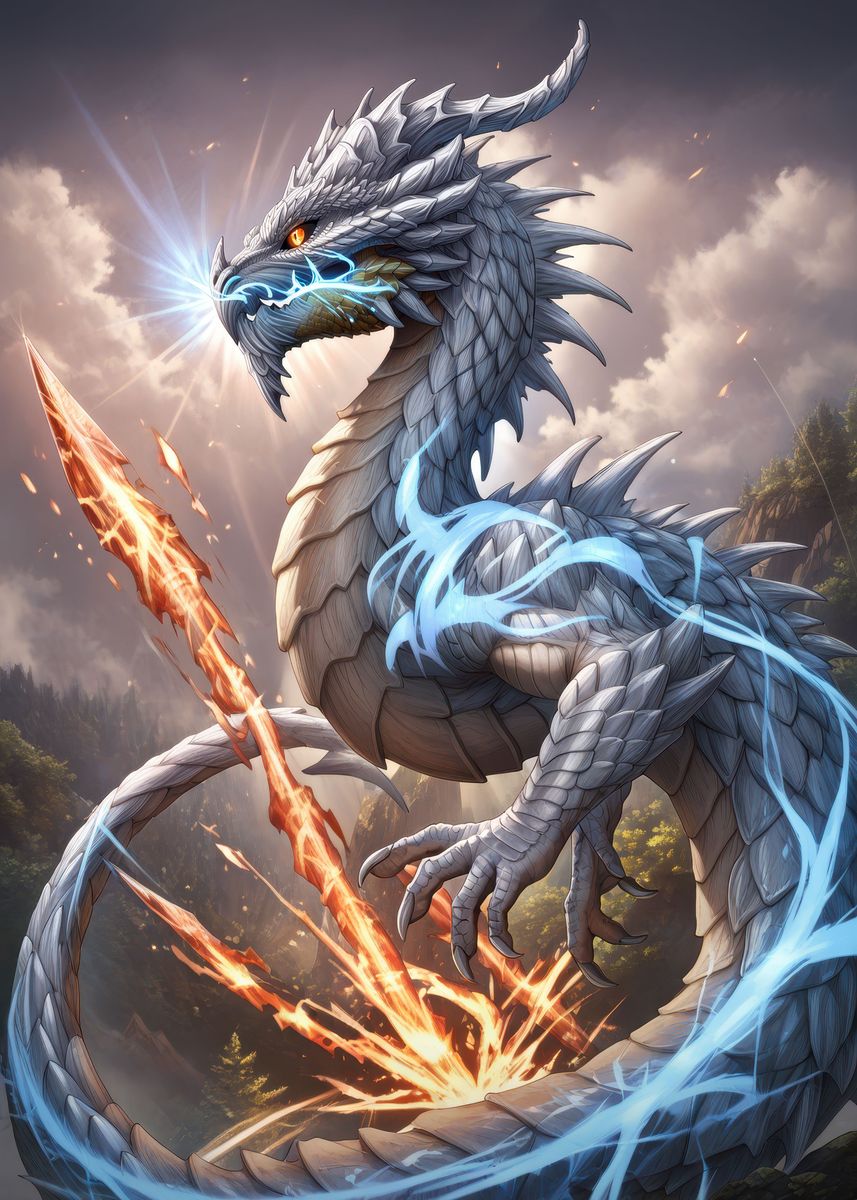 'Dragonic power' Poster, picture, metal print, paint by Aziz Faheem ...