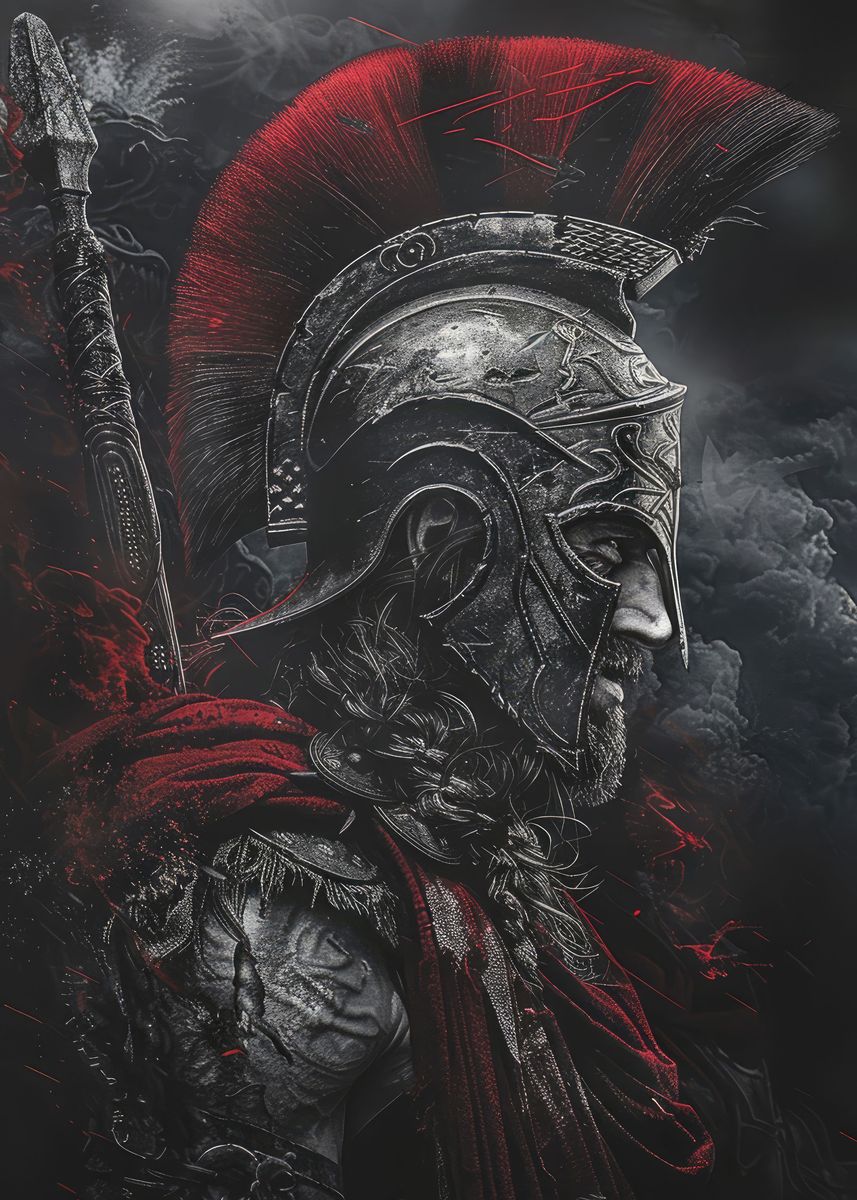 'Ancient Spartan Gladiator' Poster, picture, metal print, paint by ...