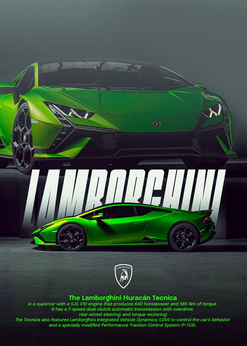 'Lamborghini Huracan' Poster, picture, metal print, paint by Lee Rocks ...