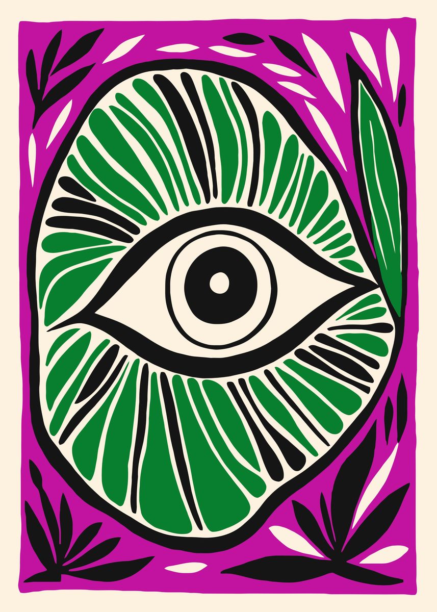 'Wild Nature Magenta Art' Poster, picture, metal print, paint by ...