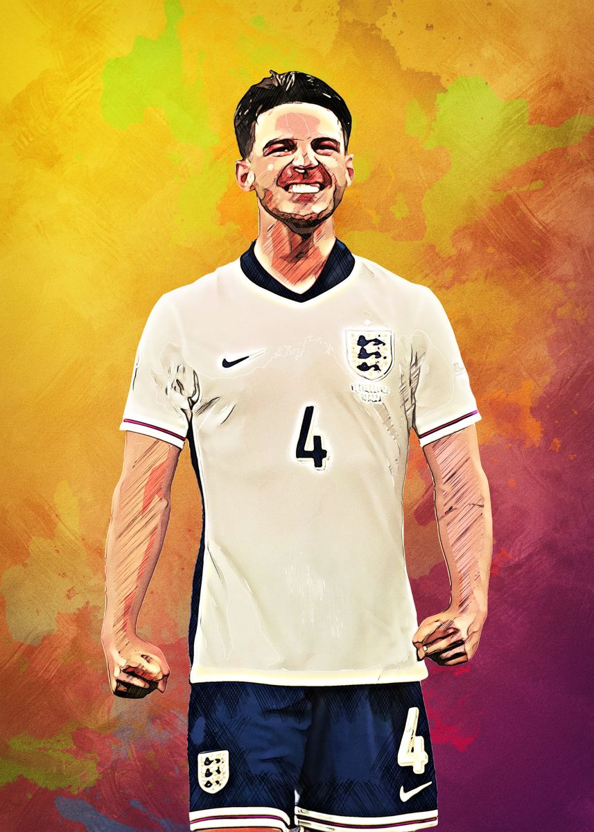 'Declan Rice' Poster, picture, metal print, paint by WillardRenner ...