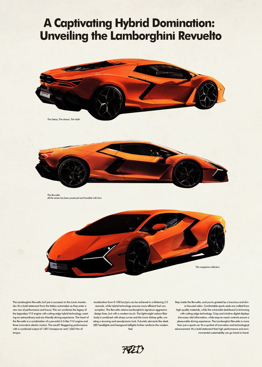 'Lamborghini Revuelto' Poster, picture, metal print, paint by Aliigal ...