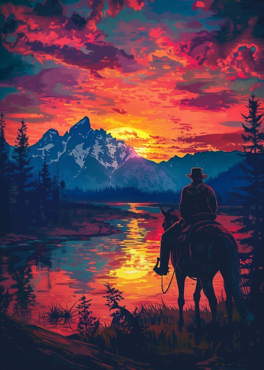 'Landscape Gaming' Poster, picture, metal print, paint by Drews | Displate