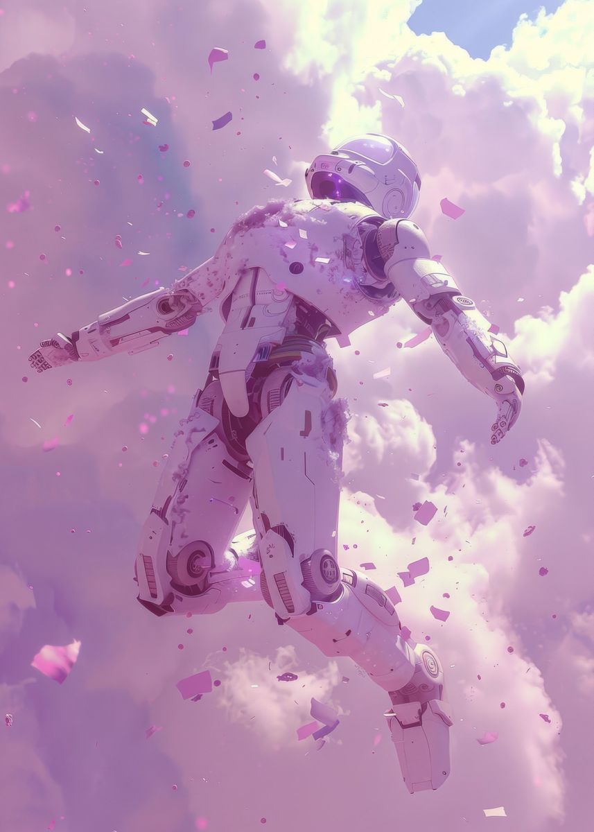 'Falling Humanoid' Poster, picture, metal print, paint by Oliver Qo ...