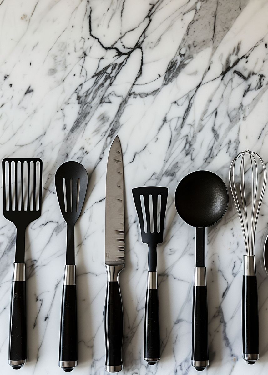 'Culinary Kitchen Tools' Poster, picture, metal print, paint by Color ...