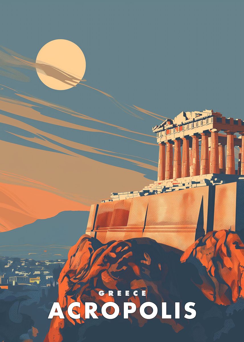 'Acropolis Greece' Poster, picture, metal print, paint by Pitch ...