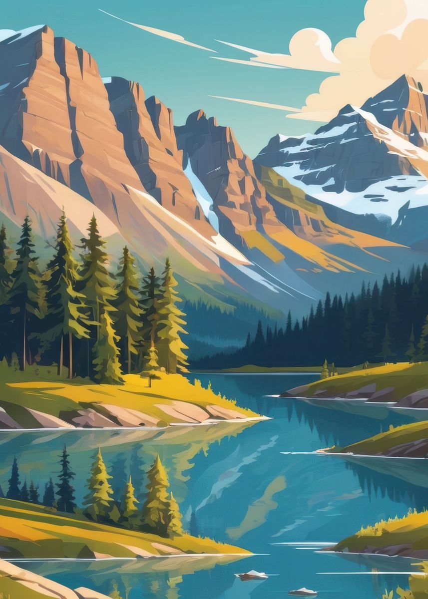 'Canada Sky' Poster, picture, metal print, paint by nz wrks | Displate