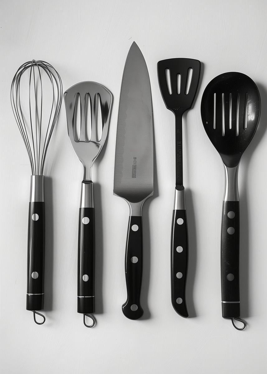 'Culinary Kitchen Tools' Poster, picture, metal print, paint by Color ...