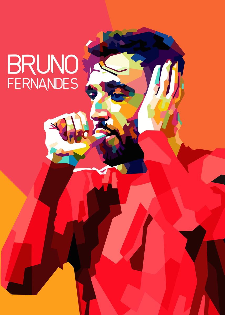 'Bruno Fernandes' Poster, picture, metal print, paint by IronClad ...