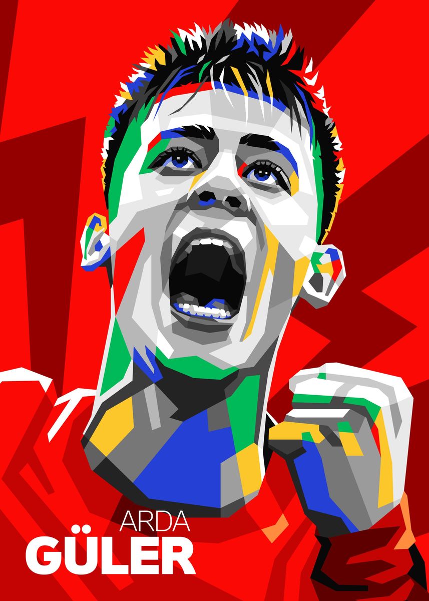 'Arda Guler Turkiye' Poster, picture, metal print, paint by Andi Permana | Displate