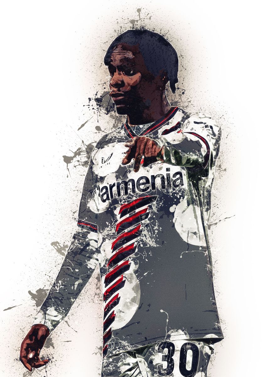 'Jeremie Frimpong' Poster, picture, metal print, paint by ...