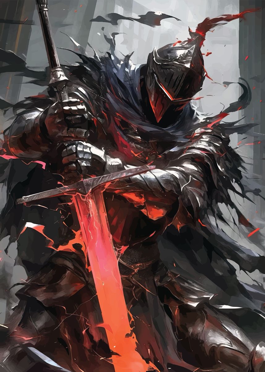 'HOLY KNIGHT POSTER ART' Poster, picture, metal print, paint by Miracle ...