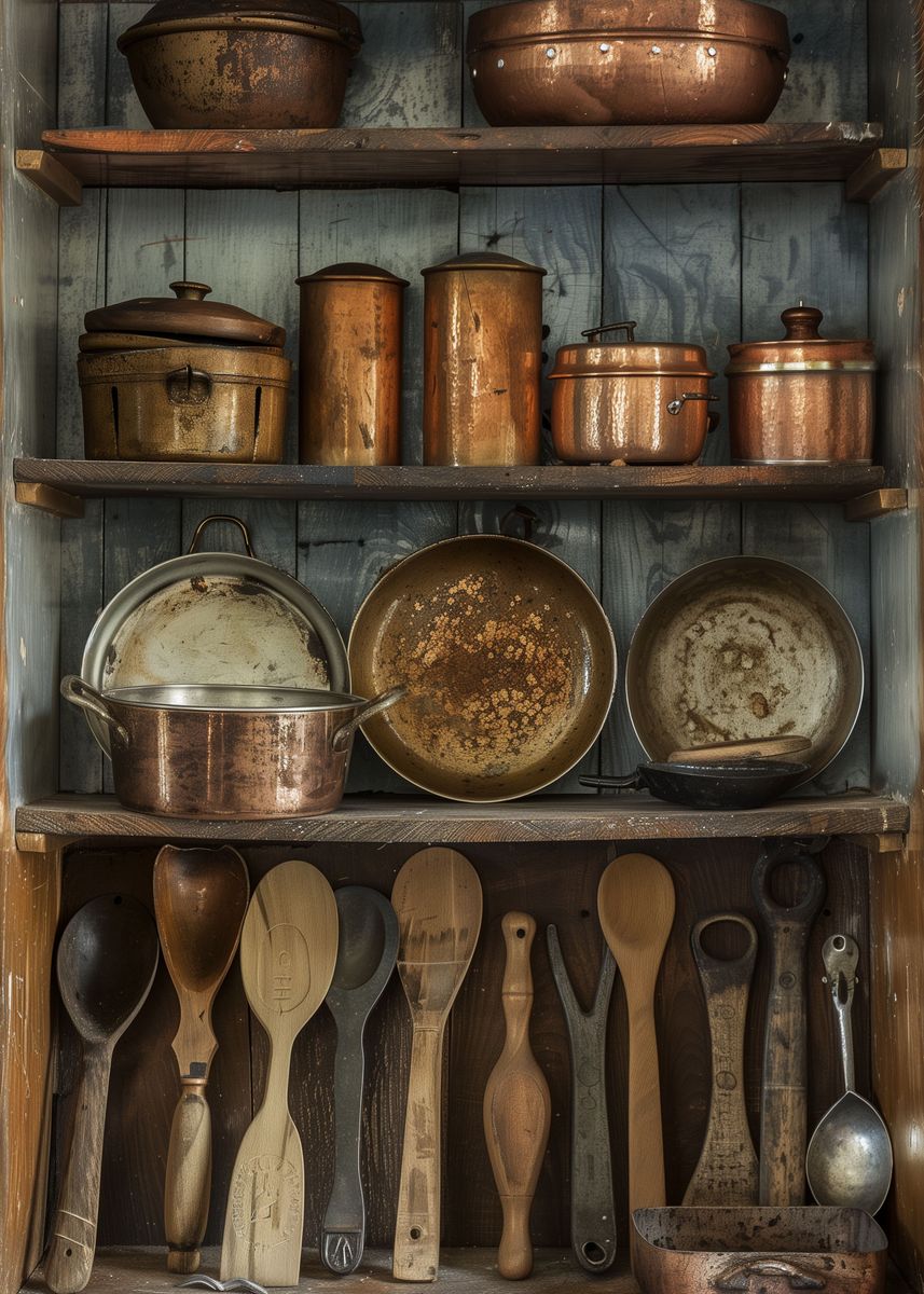 'Culinary Kitchen Tools' Poster, picture, metal print, paint by Color ...