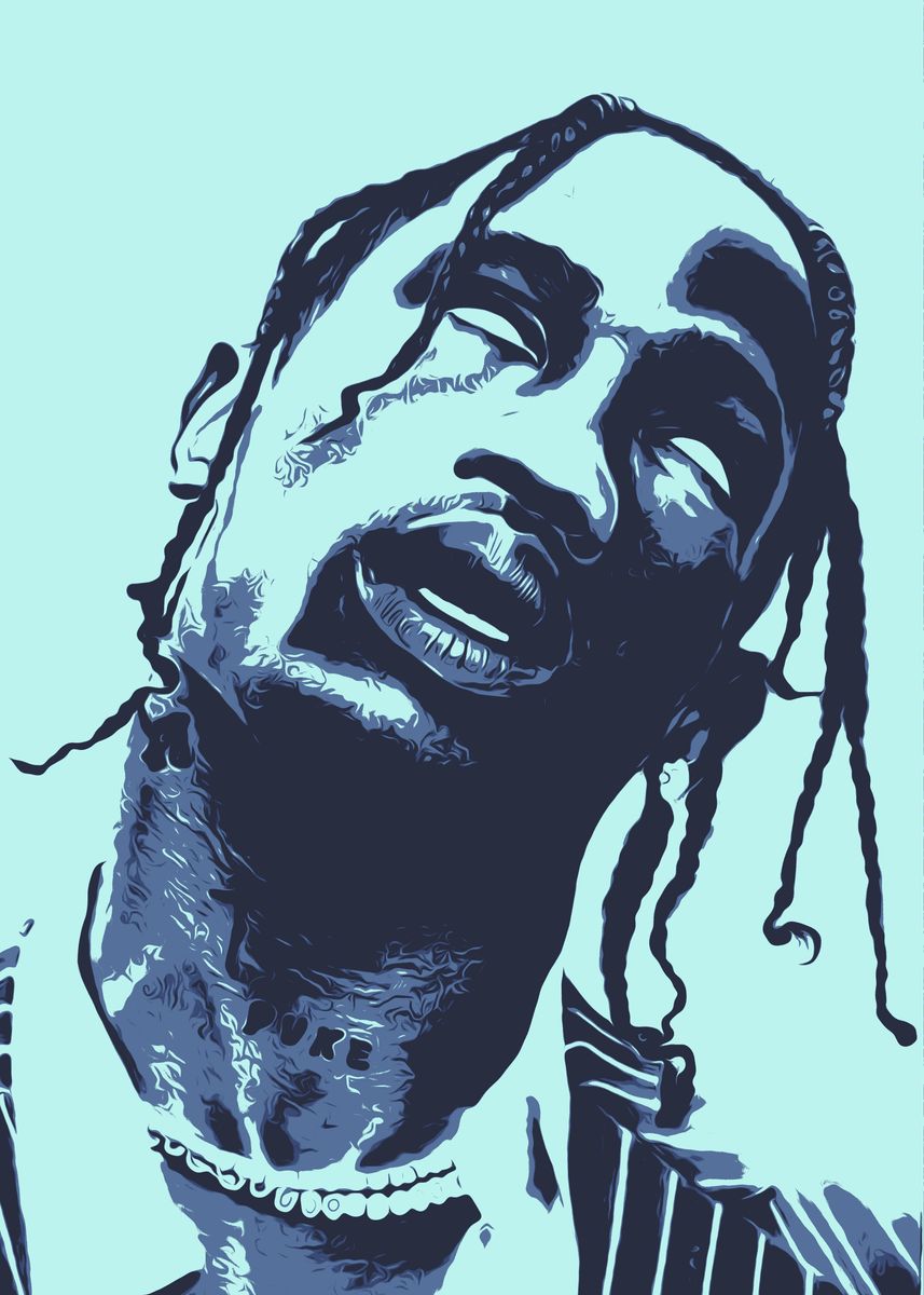 'Travis scott' Poster, picture, metal print, paint by hightown scale ...