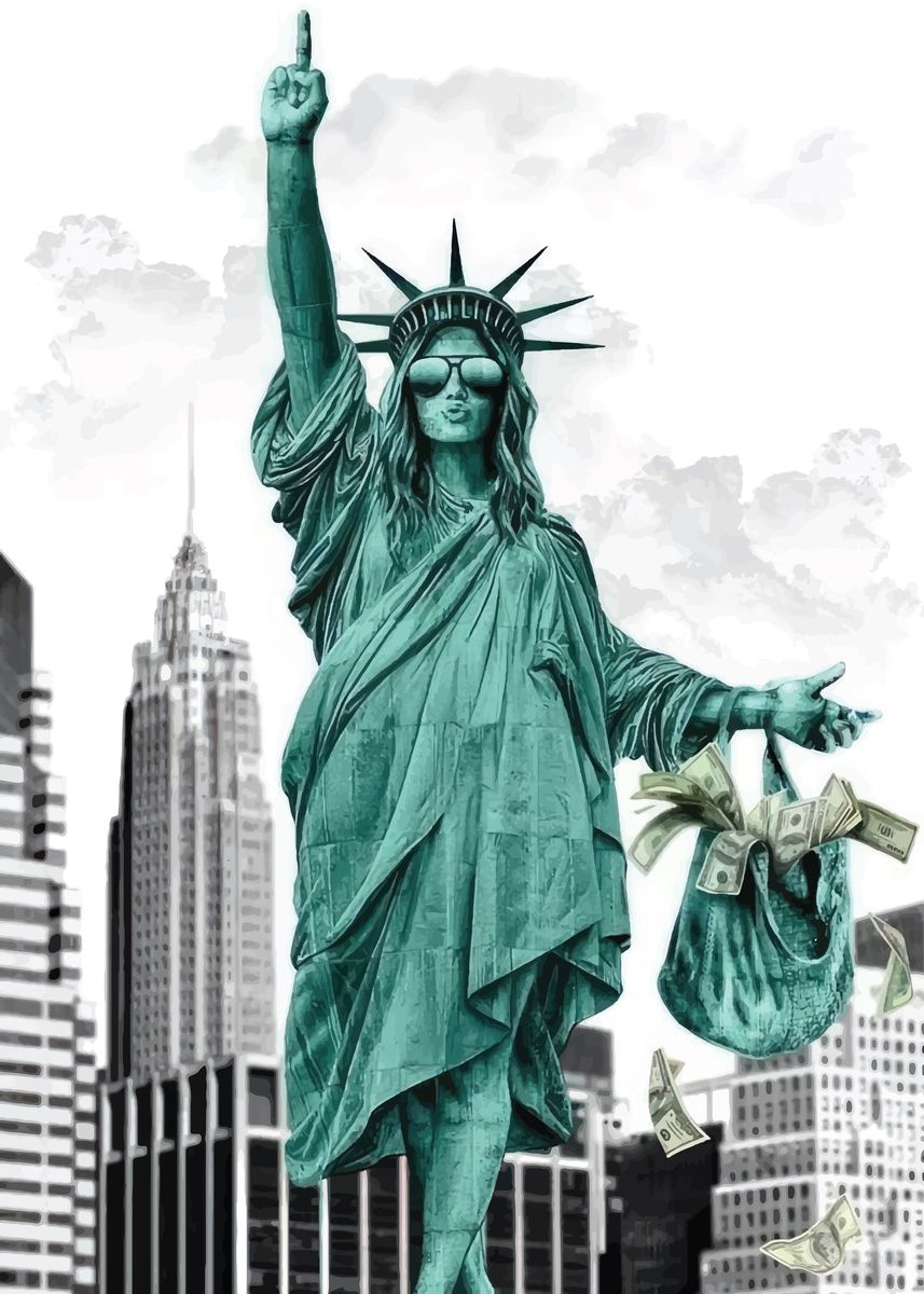 'THE SYMBOL OF CAPITALISM' Poster, picture, metal print, paint by ...