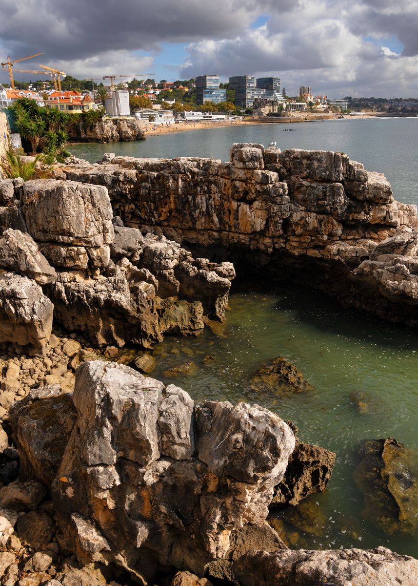 'Cascais Coast In Portugal' Poster, picture, metal print, paint by ...