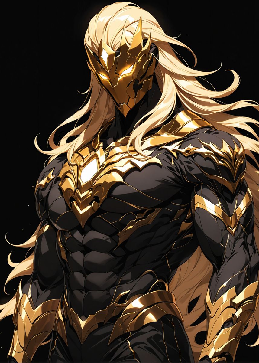 'Golden night' Poster, picture, metal print, paint by aigoar | Displate